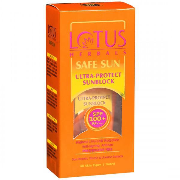 Lotus Herbals Safe Sun Ultra-Protect Sunblock SPF 100+ PA+++50G | Daraz.lk