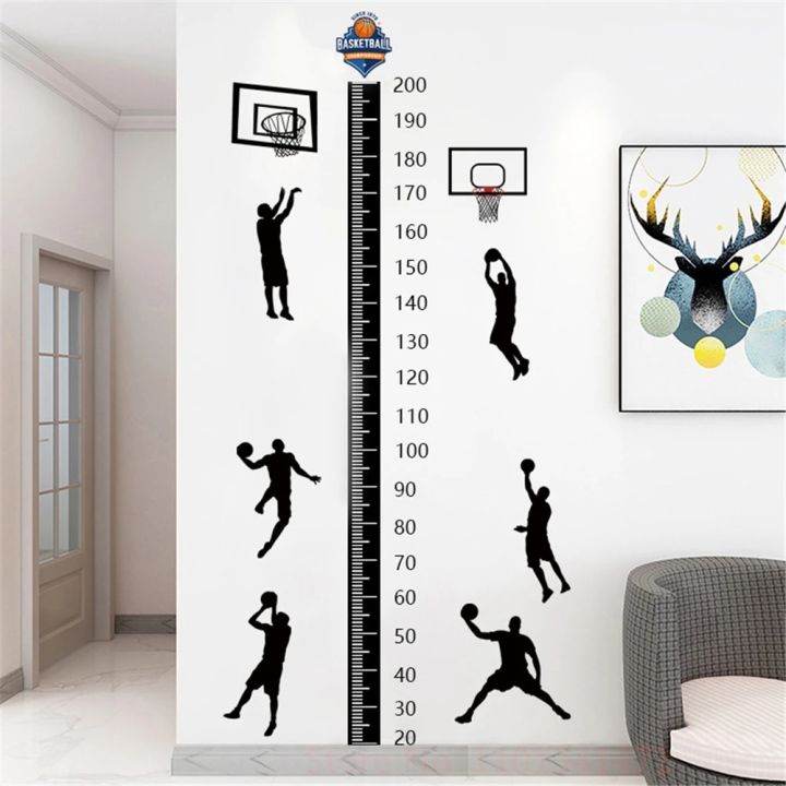 Basketball Height Stickers For Children's Room Boys Bedroom Decoration ...