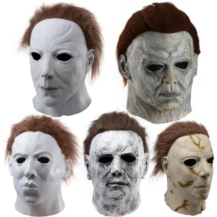 Halloween Michael Myers Costumes Horror Scream Ghostface Silicone Full ...