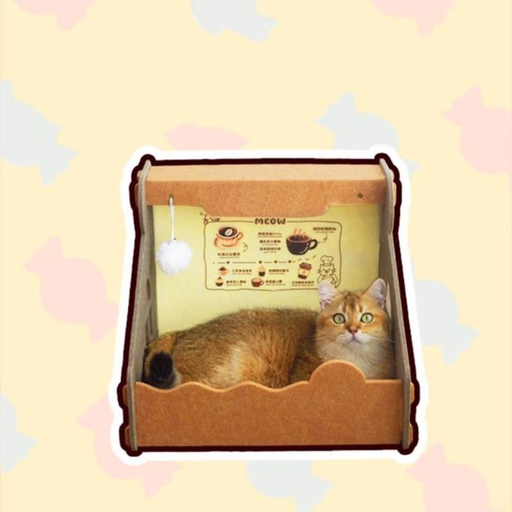 Interactive Safety Felt Cat Nest Non Occupying Foldable Cat Paper Box ...