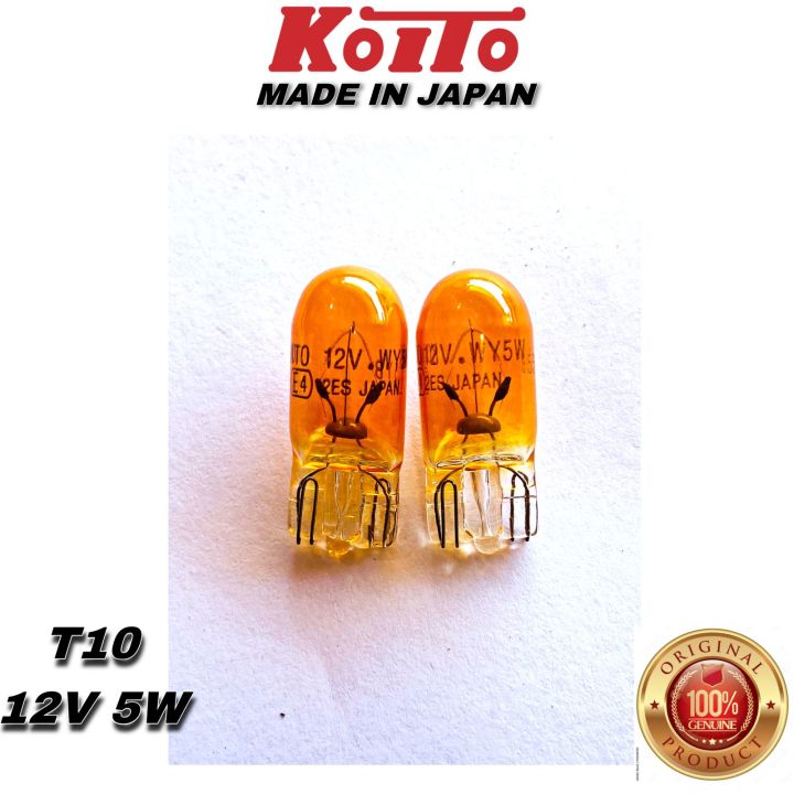 Koito Japan W5W T10 Yellow Amber Genuine Toyota Bulbs Turn Signal ...