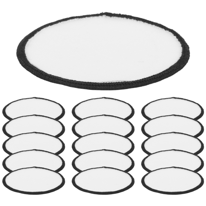 16 Pieces Sublimation Patch Blanks Quality Fabric Iron-on Circular ...