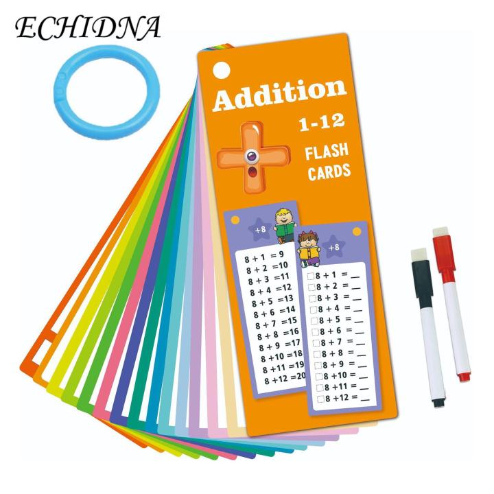 Waterproof Math Flashcards Interactive Math Flashcards Set with Dry ...