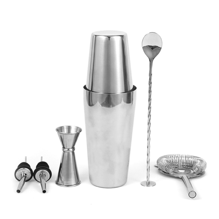 Stainless Steel Boston Mixer Set Bartending Kit Bar Tools with Cocktail ...