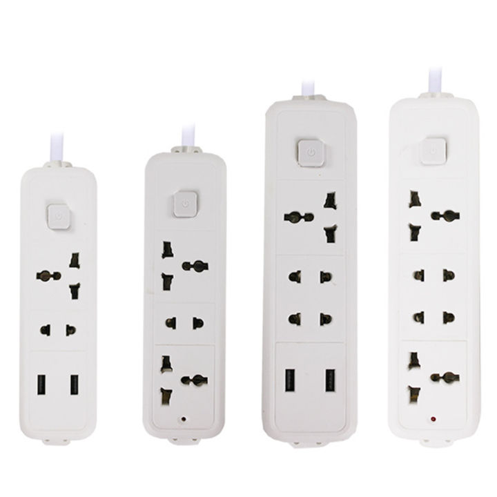 European America 3/4way 2USB Power Strip Universal Socket Converter US ...