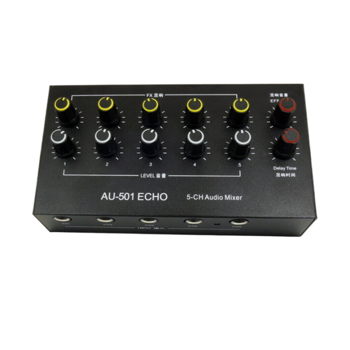 5CH Microphone Expander 5 Channel 6.5mm Microphone Mixer Rechargeable ...