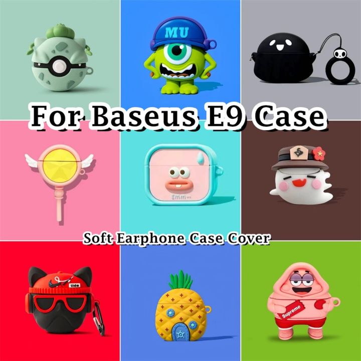 Original For Baseus E9 Creative cartoons Silicone Earphone Case Cover ...