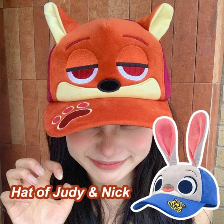 Casual Plush Zoo-topia Hat with Ears Movie Merch Rabbit Judy Hat ...