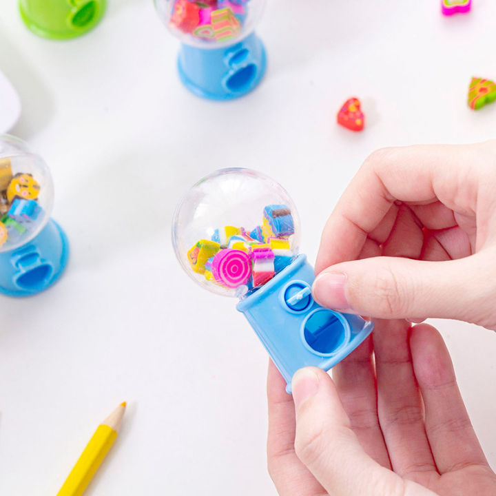 Creative Mini Fruit Gashapon Eraser Machine Eraser Dispenser Kids ...