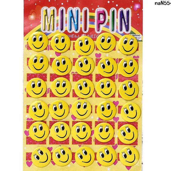 Laugh Badge One Large dLXA Children's Waiter Badge Pin Cartoon Smile ...