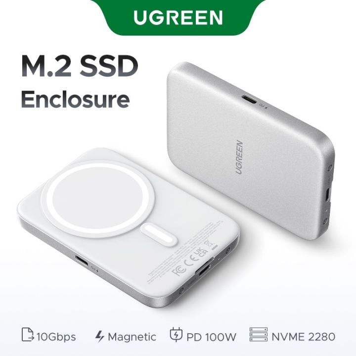UGREEN Magnetic M.2 Nvme SSD Enclosure with Magsafe for iPhone 16 15 ...
