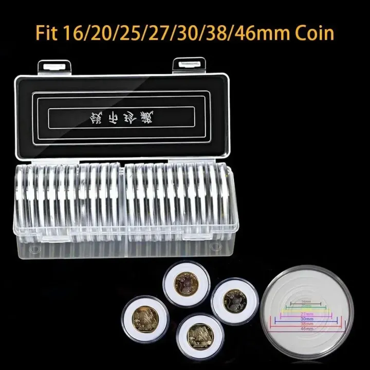 Display Storage/4020.5/1720 Pieces/25/27/30/32/46mm Clear Round Coin ...
