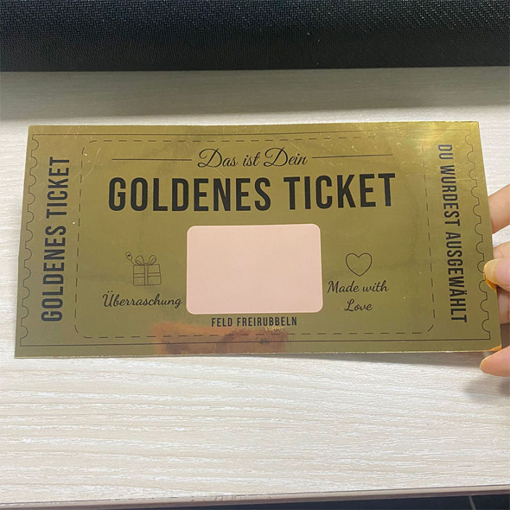 Ticket With Envelope Scratch Off Ticket Surprise Gift Reveal Wedding ...
