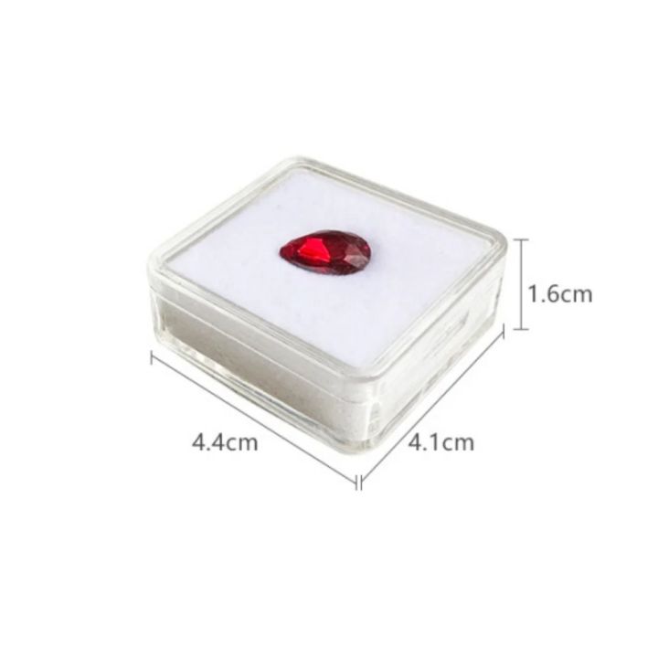 Gem Box Acrylic Transparent Diamond Jewelry Display Box With Foam Pad ...