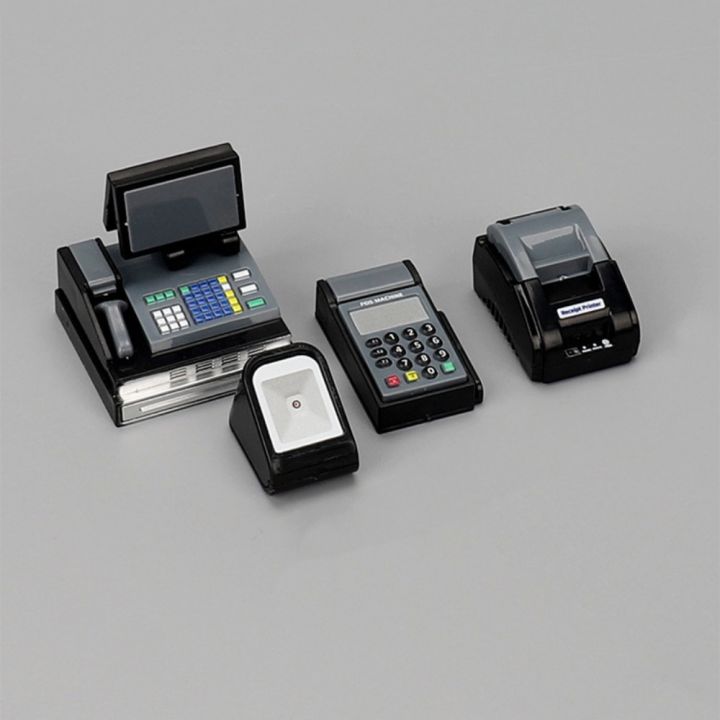 Fashion Mini Doll House Cash Register :6/:12 Scale Black Gray Miniature ...