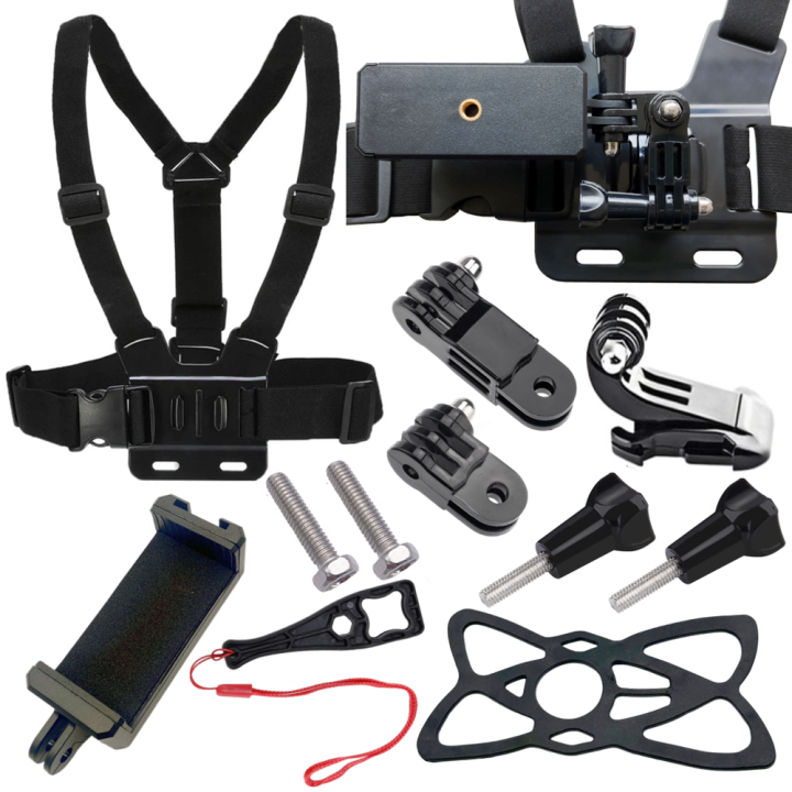 For iPhone 13 12 Xiaomi Samsung Huawei Chest Strap Phone Clip Mount ...