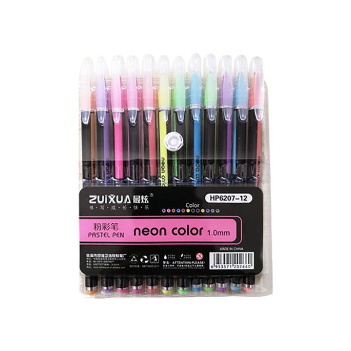 12pcs Color Gel Pens Set Neutral Pen Marker for Writing Marking Drawing ...