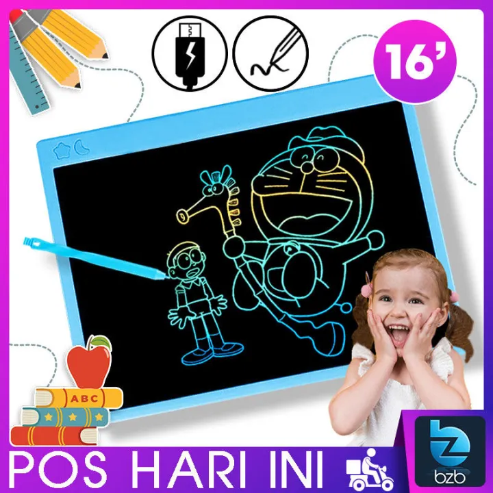 16 Inch Writing Board Electronic LCD Tablet Kids Graphic Drawing USB ...