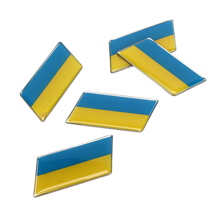 Car Domed Stickers, Parallelogram National Flag Domed Stickers Aluminum ...