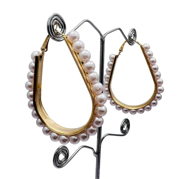 New Korean earing Drop Shape Fashion white Pearl Earings Korean Beauty ...