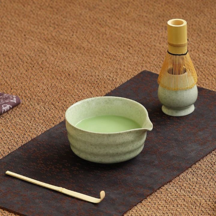 4Pcs Teaware Japanese Matcha Tea Set Vintage Durable Matcha Whisk Stand ...