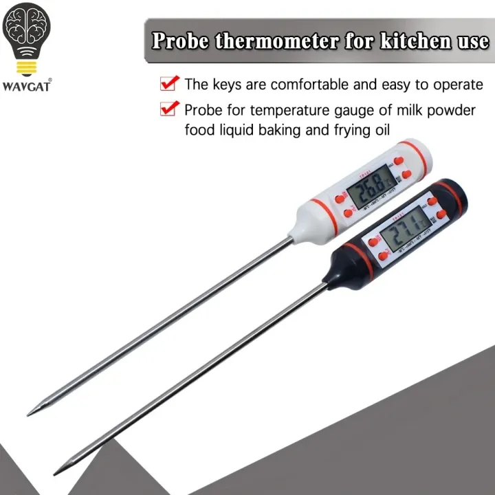 Digital Food Thermometer Long Probe Electronic Cooking Thermometer For ...
