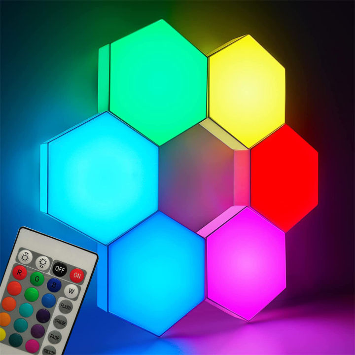 Rgb Led Hexagon Wall Lamp Quantum Touch Sensor Night Diy Led Honeycomb ...