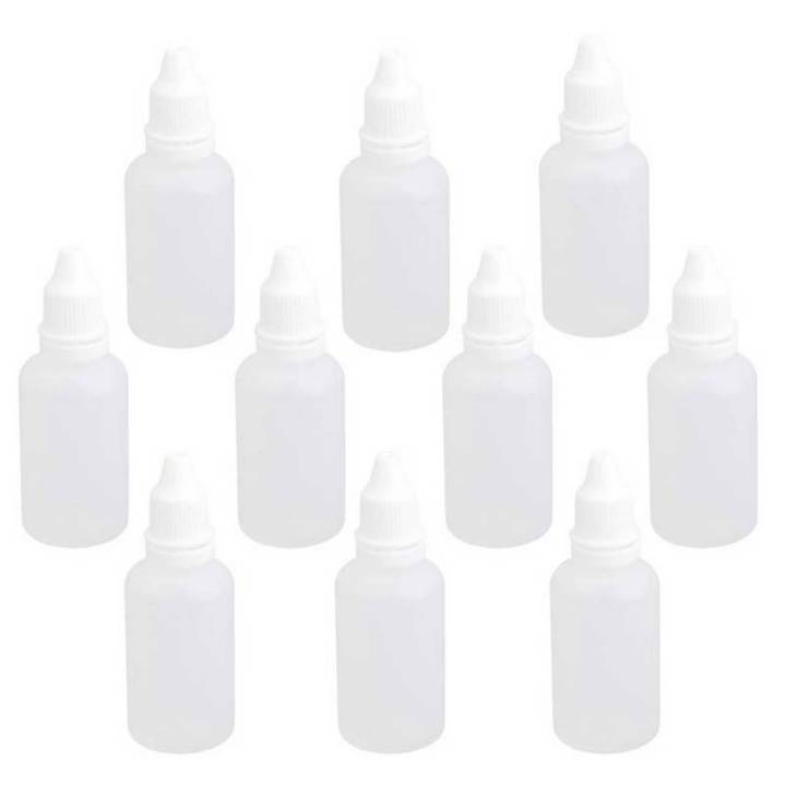【BestGO】10pcs 30ml Plastic Vacuum Flasks Pressure Dropper for eyedrops ...