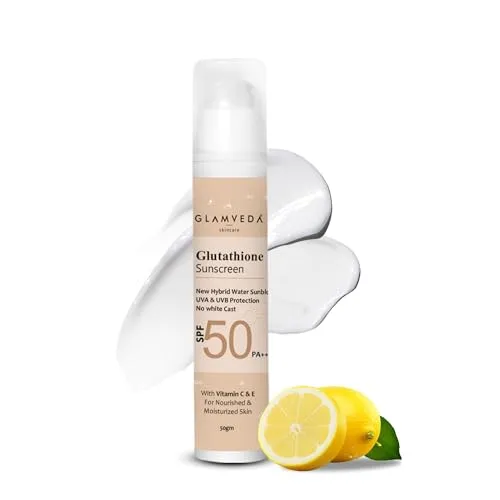 Glamveda Glutathione & Vitamin C Sunscreen SPF 50 Pa+++| Broad-spectrum ...