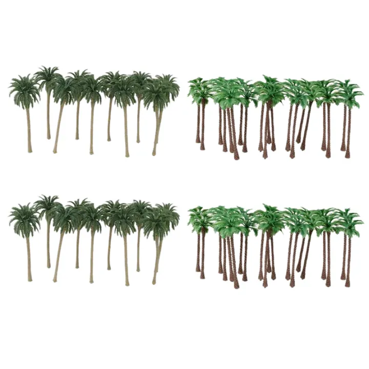 NCANRUI 80 Pcs Coconut Palm Model Trees/Scenery Model Plastic ...