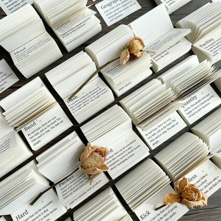 Journamm 100 s/pack Dictionary Collection Series Materials Paper DIY ...