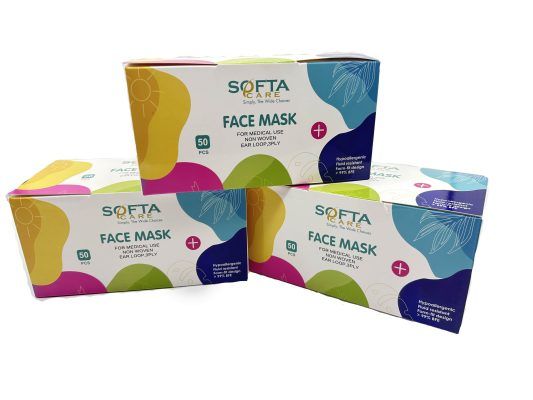Surgical Mask | Face mask | BLUE Mask | COLOUR Mask | SOFTA CARE | 50 ...