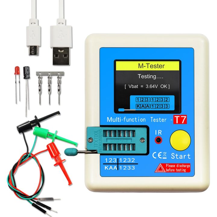 LCR-T7 New Transistor Tester TFT Diode Triode Capacitance Meter LCR ESR ...