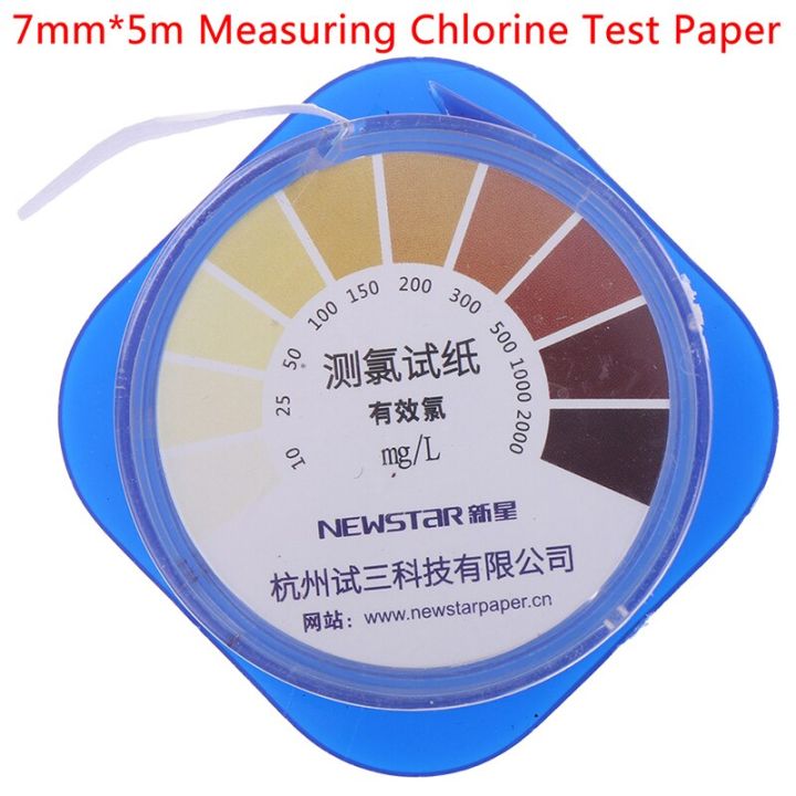 1Roll Chlorine Test Paper Strips Range 10-2000mg/lppm Color Chart ing ...