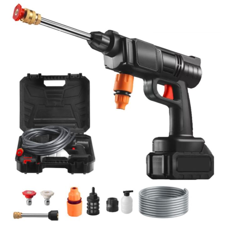 Wireless Portable High-Pressure Car Wash Kit | Includes 2 High-Capacity ...