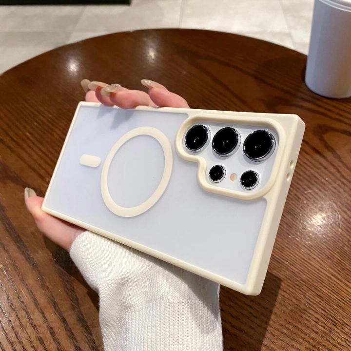 HOCE Matte Magnetic Phone Cases For Samsung Galaxy S25 S24 S23 S22 S21 Ultra Plus Magsafe Case ...