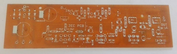 Pre Amplifier using 741 Dual IC PCB Board Only Production Diy Kit ...