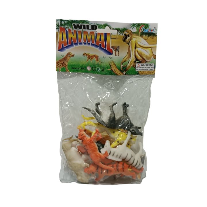 Rubber Animal Toy Set Wild Animal Toy Set For baby Kid Kids Educational ...