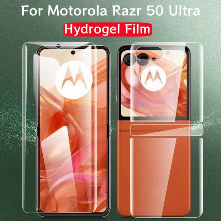 Front Back Hydrogel Film For Motorola Razr 50 40 Ultra 50Ultra HD Soft ...