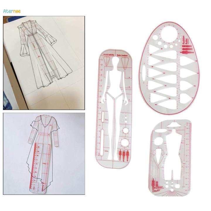 Fashion Drawing Template Ruler Tailors Models Fashion Illustration ...