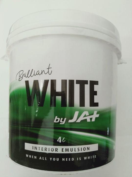 BRILLIANT WHITE BY JAT INTERIOR EMULSION 4L WHEN ALL YOU NEED IS WHITE ...