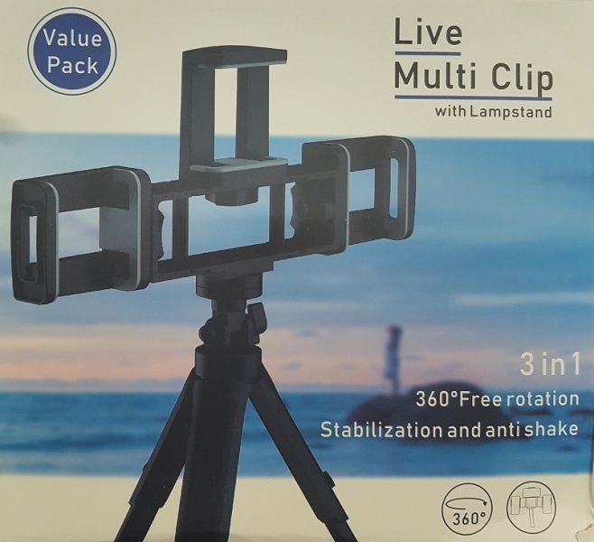 Live Multi Clip + Tripod Attach 3 Mobile Devices | Daraz.lk
