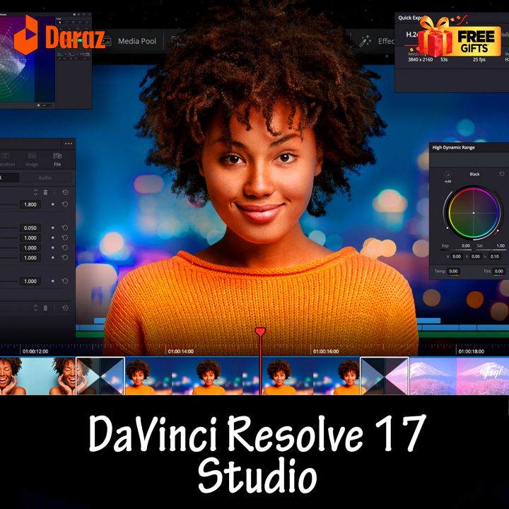 Blackmagic Design DaVinci Resolve Studio v17 Professional Video Editing & Color Grading Software ...