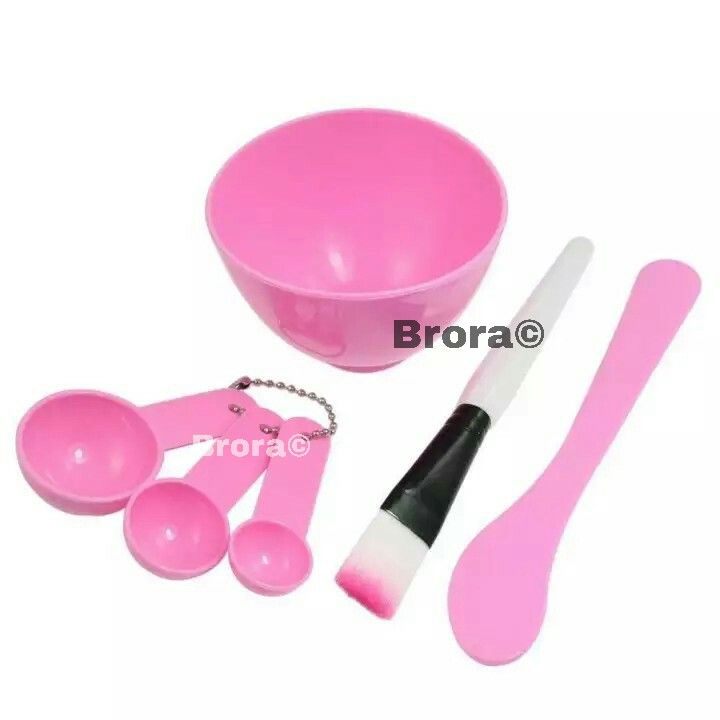 4 In 1 DIY Facial Mask Mixing Bowl Pack Brush Spoon Stick Facial Mask ...
