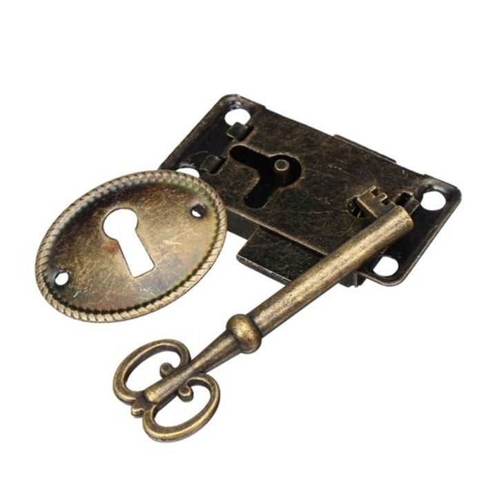 Door Gift Key Wood Box Cabinet Antique Home Improvement Locks Drawer ...