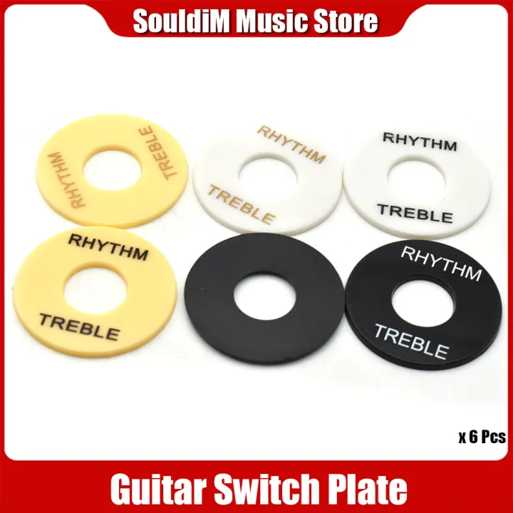 3pair Abs Guitar Toggle Switch Plates Washers Rythm Treble Rings Diy ...