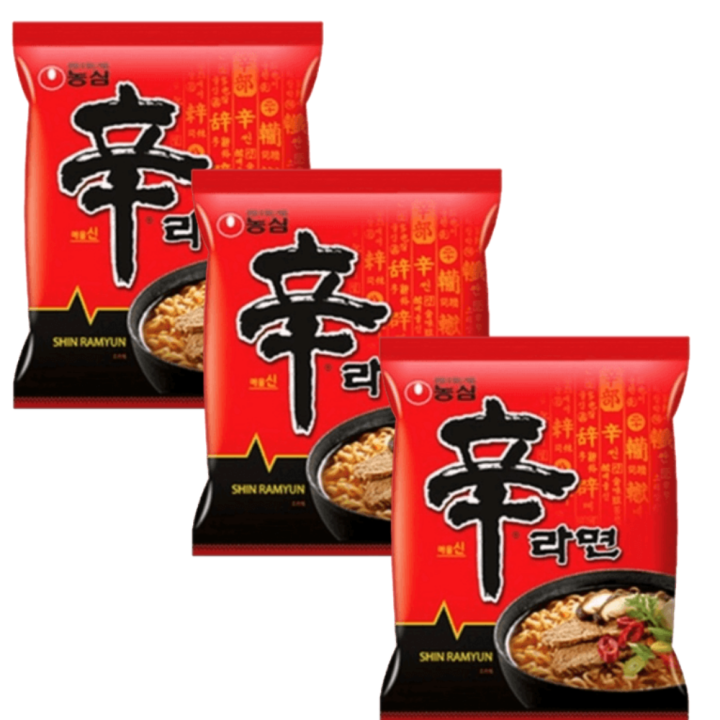 3 Pcs Shin Ramen Pack Famous Korean Ramen | Daraz.lk