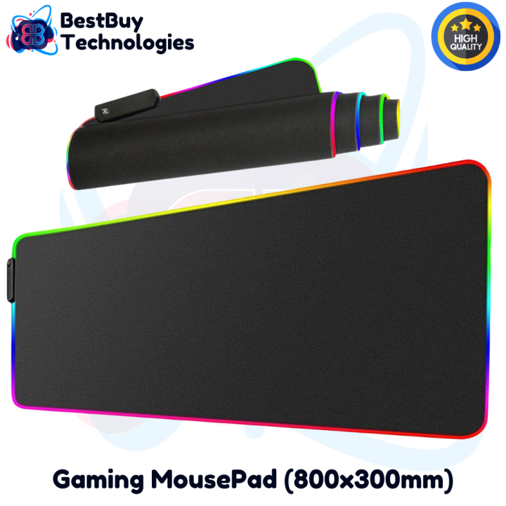 Gaming MousePad (800x300mm) Large Gamer RGB Mouse Mat with Backlit RGB ...