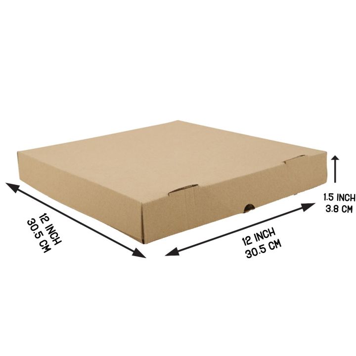 Corrugated Pizza Box # 30 Boxes # Size 12inch x 12inch x 1.5inch [30 ...