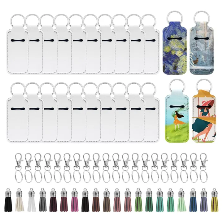 60pcs Sublimation Chapstick-Holder Blanks, Bulk Neoprene Lip Balm ...